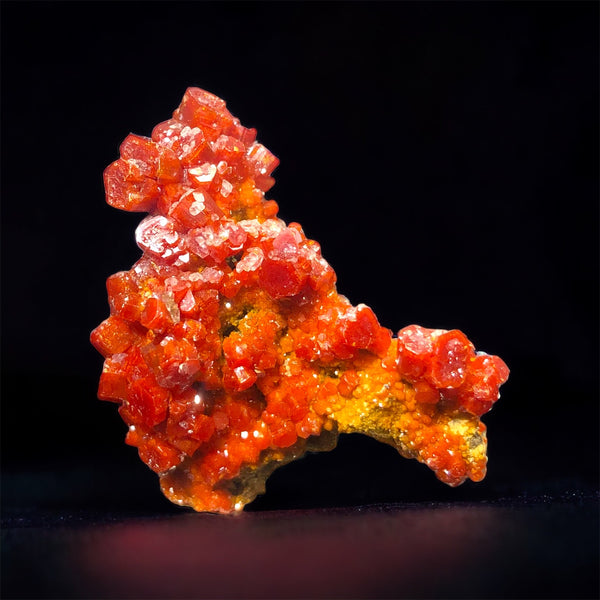 Vanadinite w/ Calcite, Geronimo Mine, Arizona - Summit's Steps Minerals